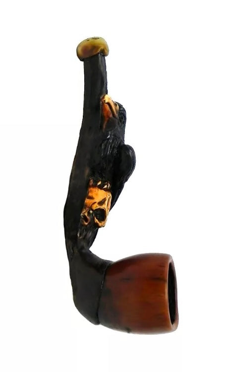 Crow and Skull Ceremonial Pipe – Apothecary Suil crow